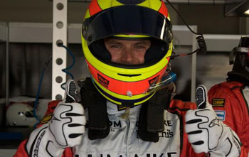 Pierre Kaffer freut sich auf seinen ersten Renneinsatz des Jahres 2013 ...